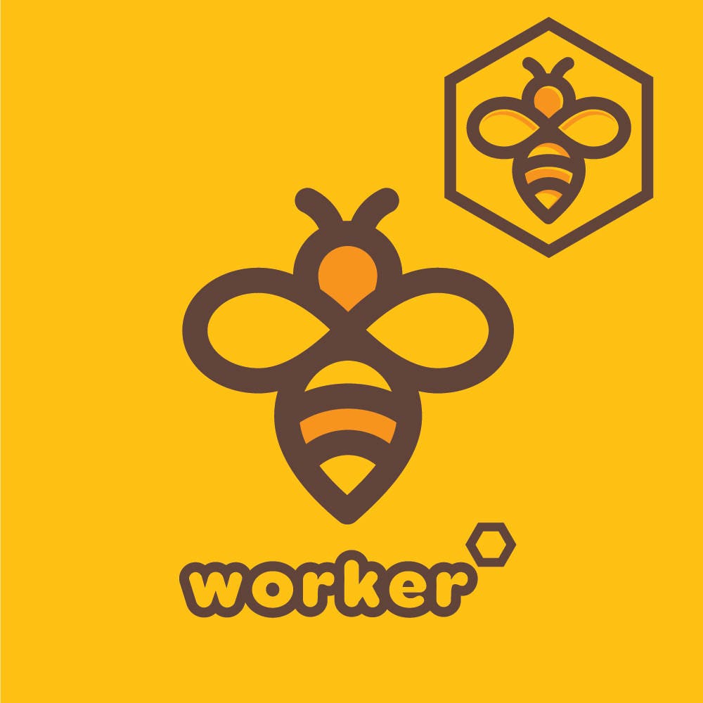 Instant Download Bee Logo Set 2 - Etsy
