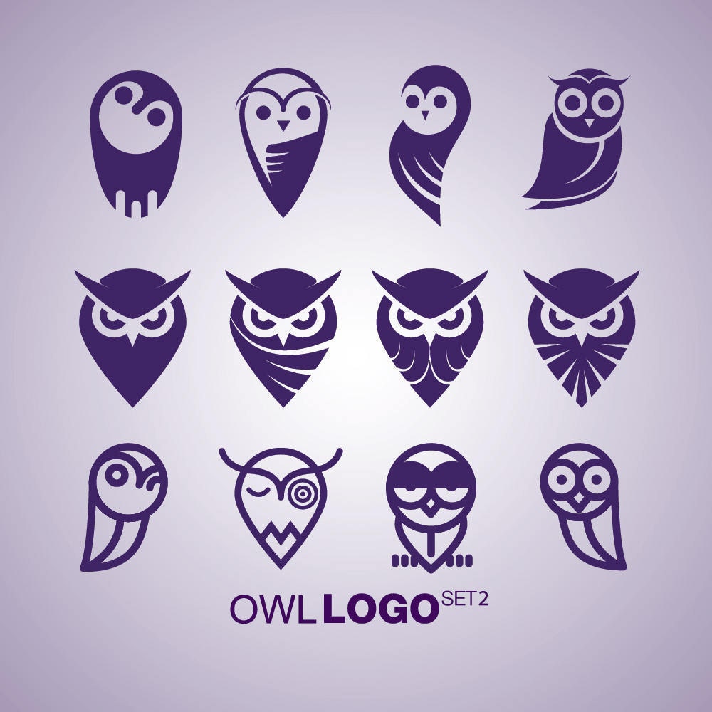 Instant Download Owl Logo Set 2 - Etsy