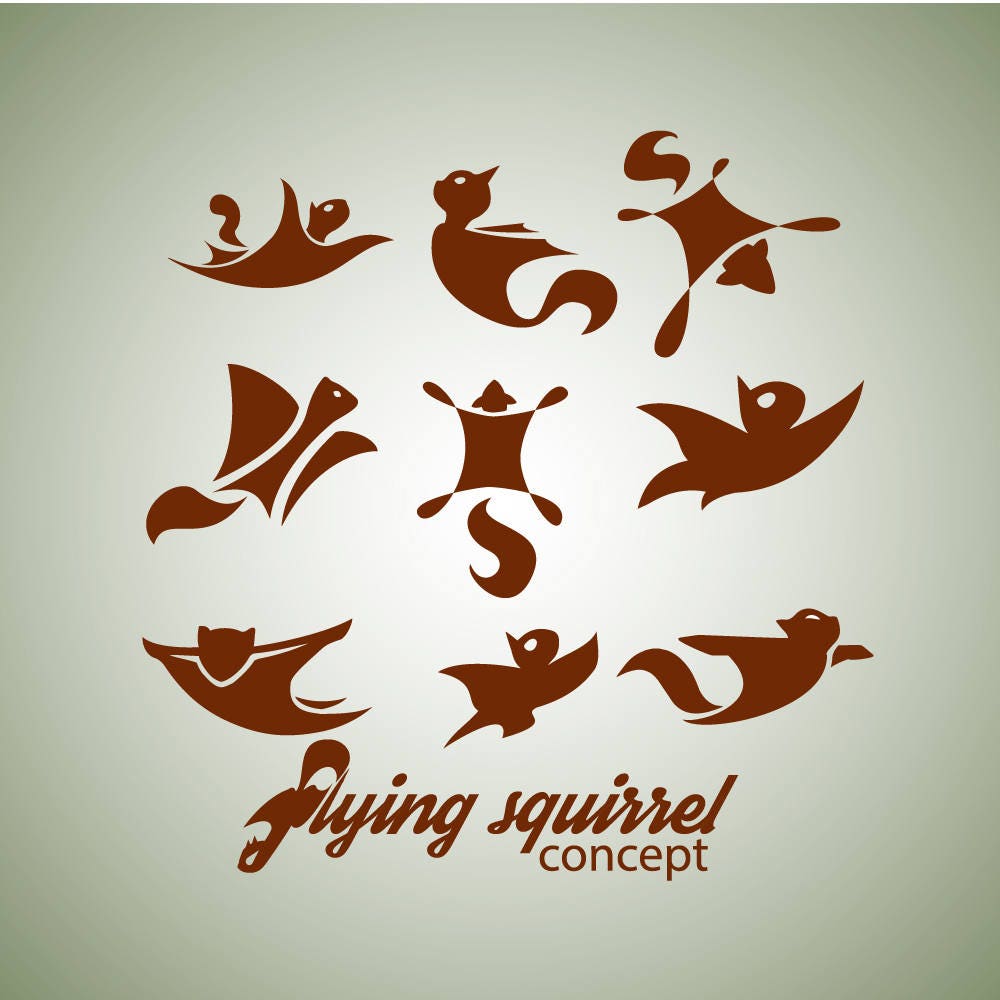 Instant Download Flying Squirrel Design Concept Set - Etsy