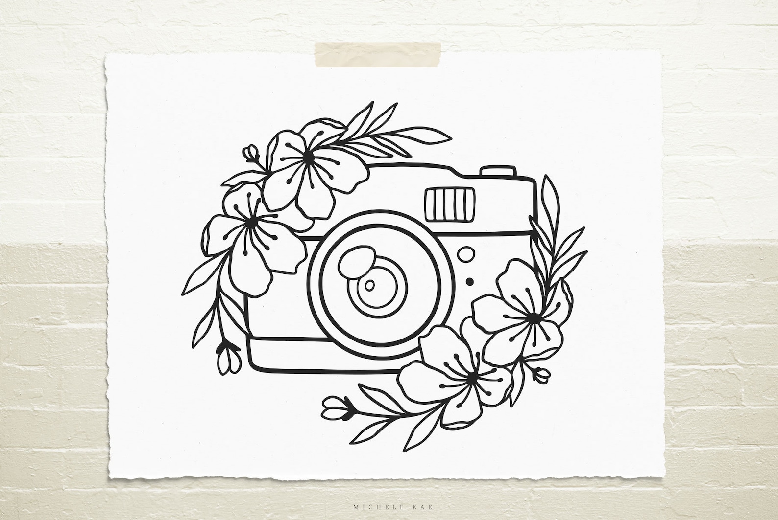 Camera With Flowers Svg File, Floral, Svg, Cut File, Cutting File ...