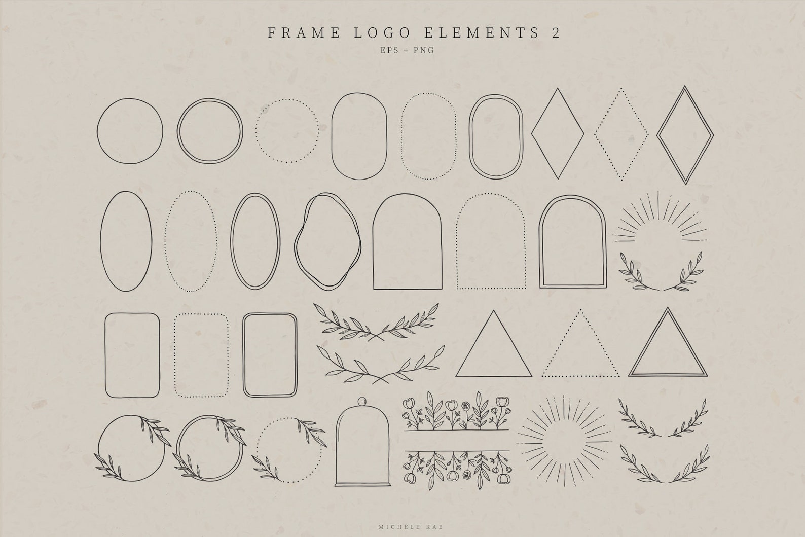 Frame Logo Elements, Logo Design, Business, Illustration, One Line ...