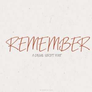 Remember, Casual, Script, Font, Logo, Design, Branding, Cute ...