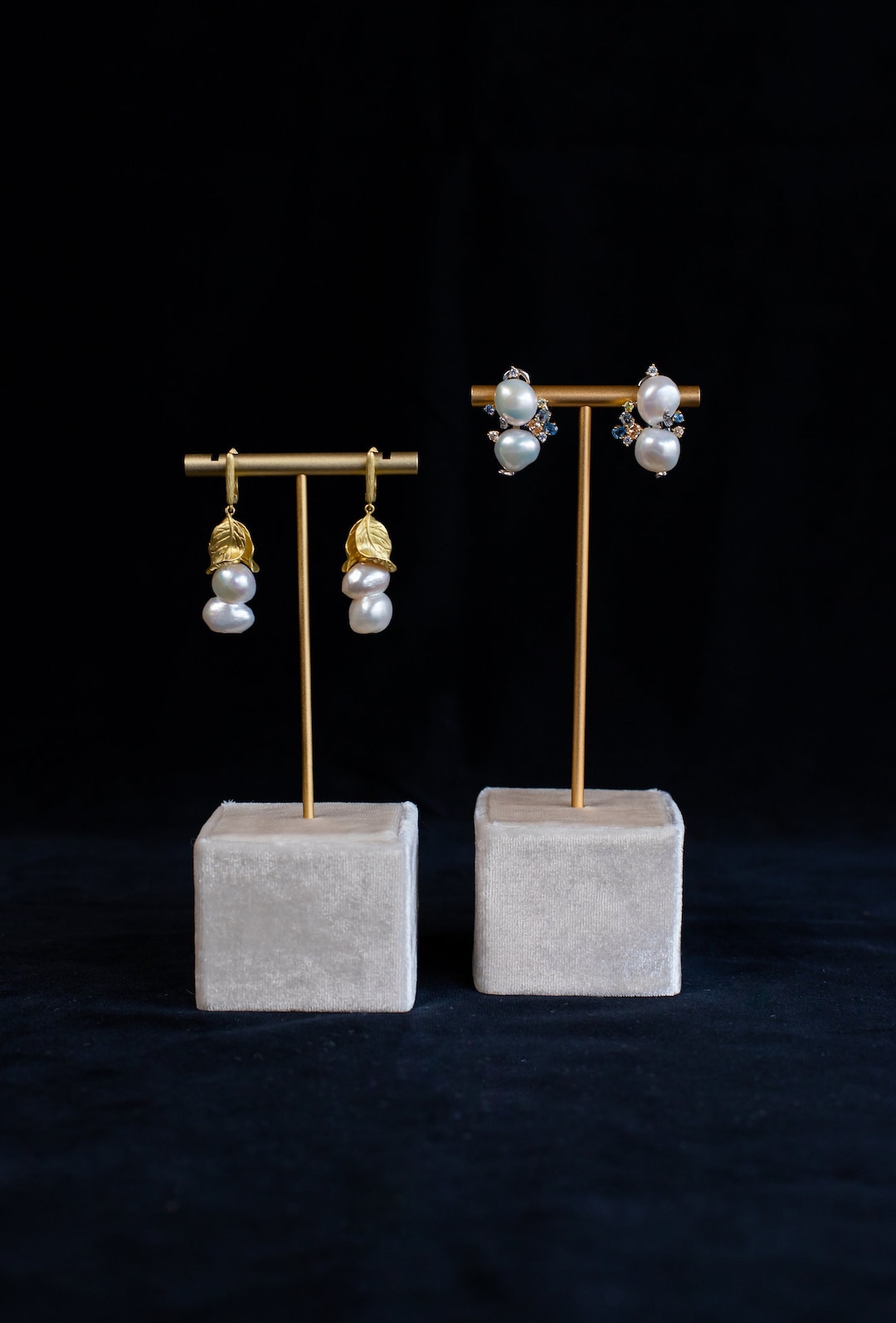 Handmade Velvet Earring Display Stand: Jewelry Equipment - Etsy