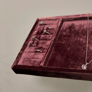 Jewelry Display - Jewelry Tray - Jewelry Display With 14 Ring Slots ...