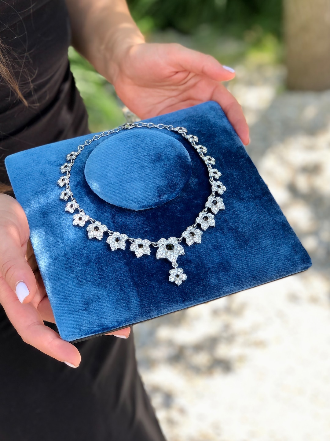 Jewelry Display - Velvet Jewelry Display - Antique Style - Necklace ...