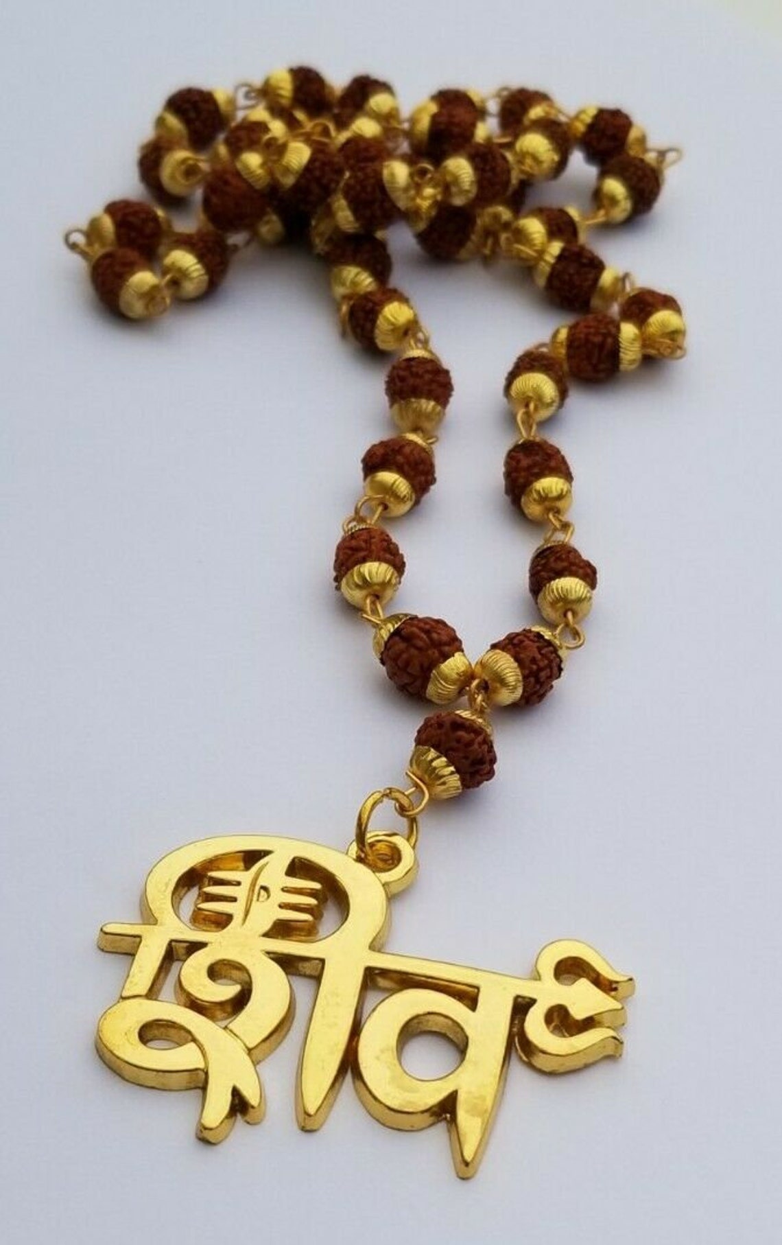 Hindu Sikh Shiv Mahakal Trishul Trident Kavach Rudraksh Beads - Etsy UK