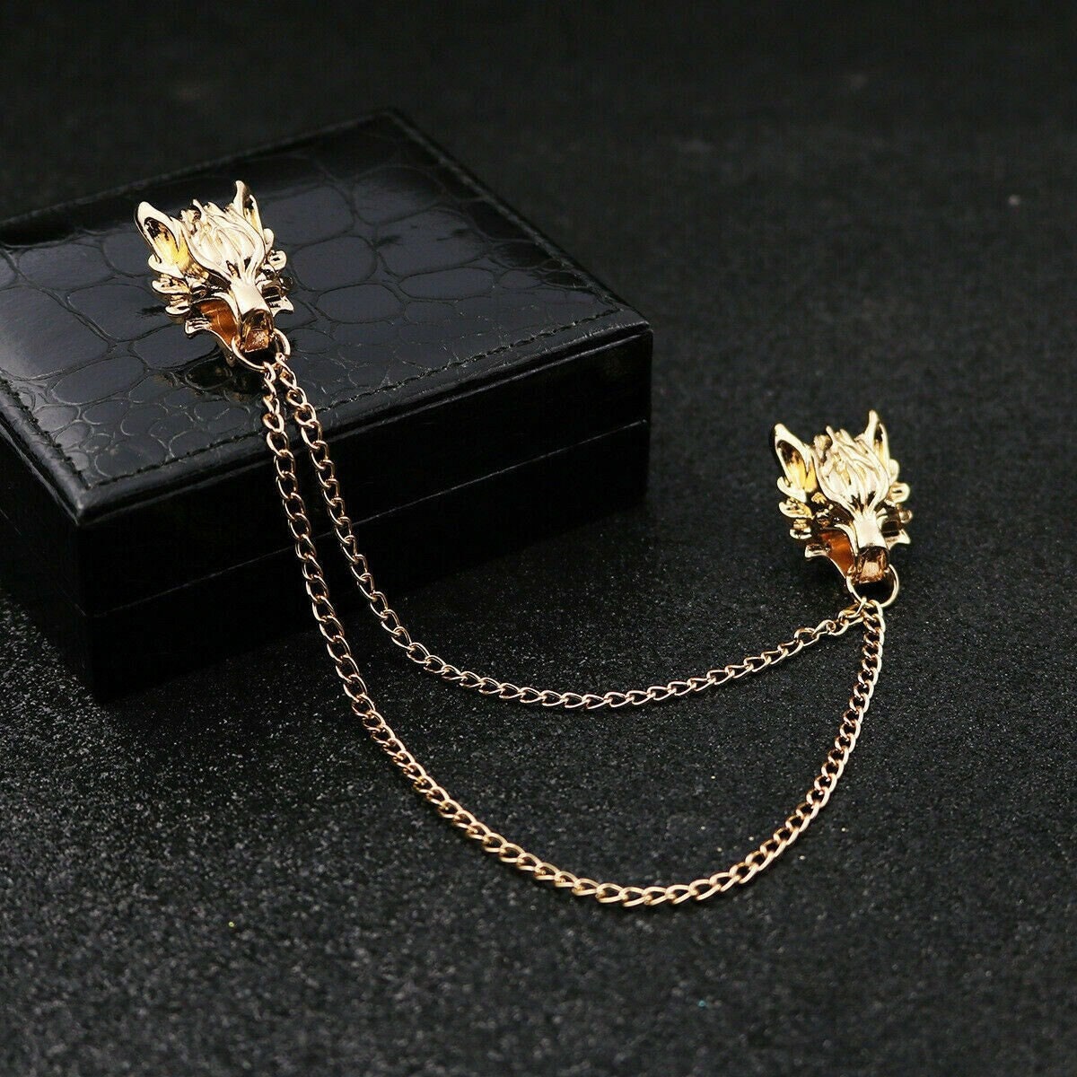 Stunning Gold Plated Vintage Look Retro Wolf Collar Chain - Etsy UK