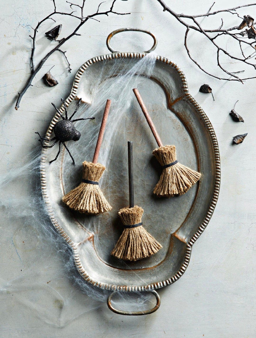Halloween| Witch Decor| Mini Witch Brooms| Halloween Tiered Tray Decor ...