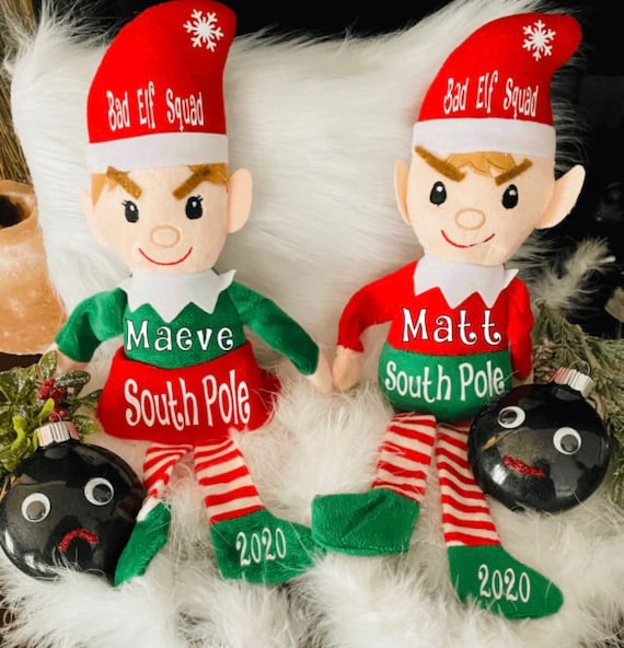 BAD ELF With COAL Personalized Christmas Elf Naughty List - Etsy