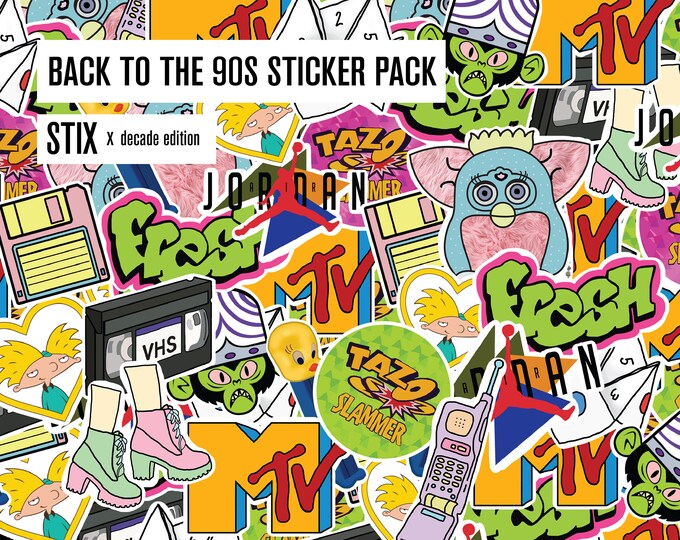 Back to the 90s Sticker Pack - Etsy
