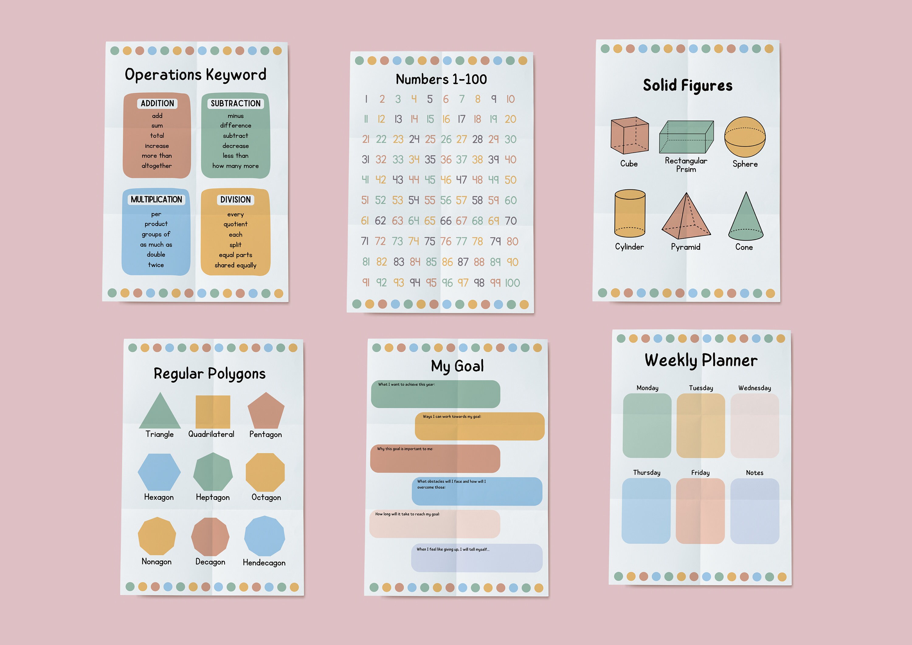 Downloadable Educational Classroom Posters - Math, English & Fun ...