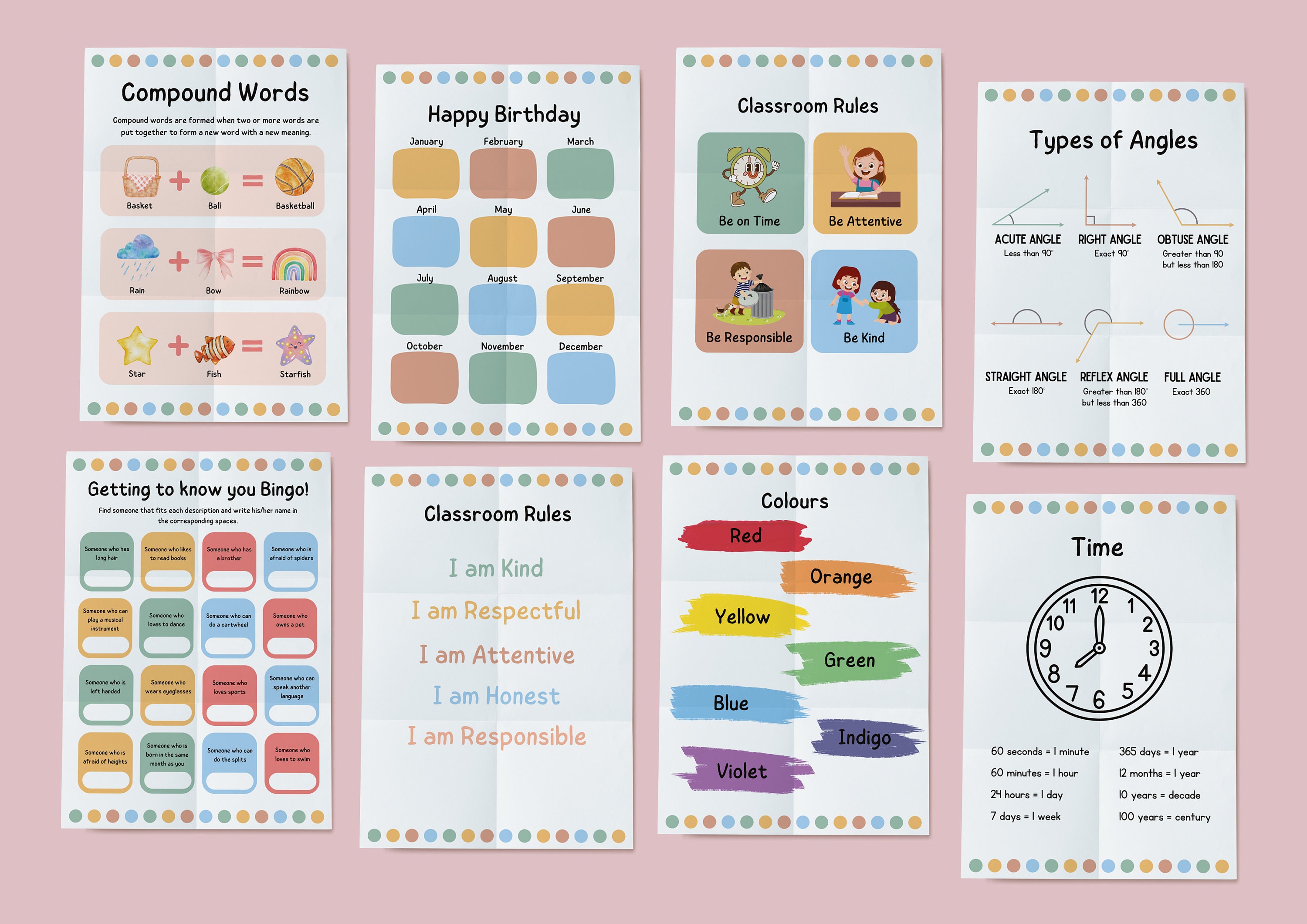 Downloadable Educational Classroom Posters - Math, English & Fun ...