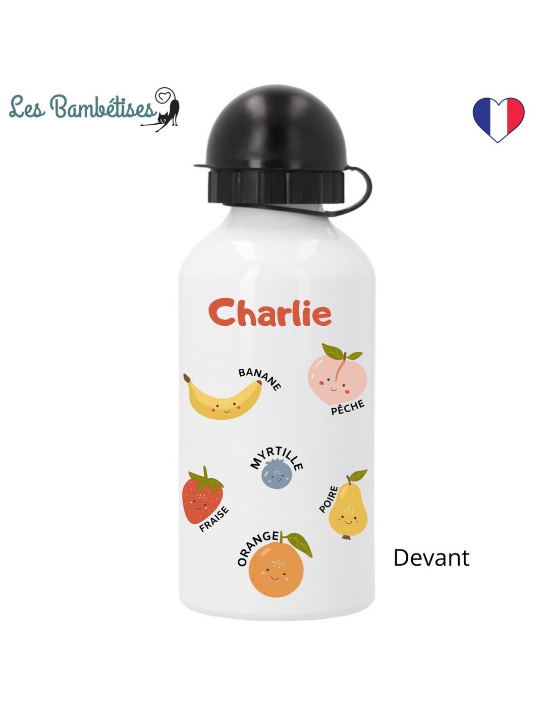 Personalized Fruit Children's Water Bottle - Etsy