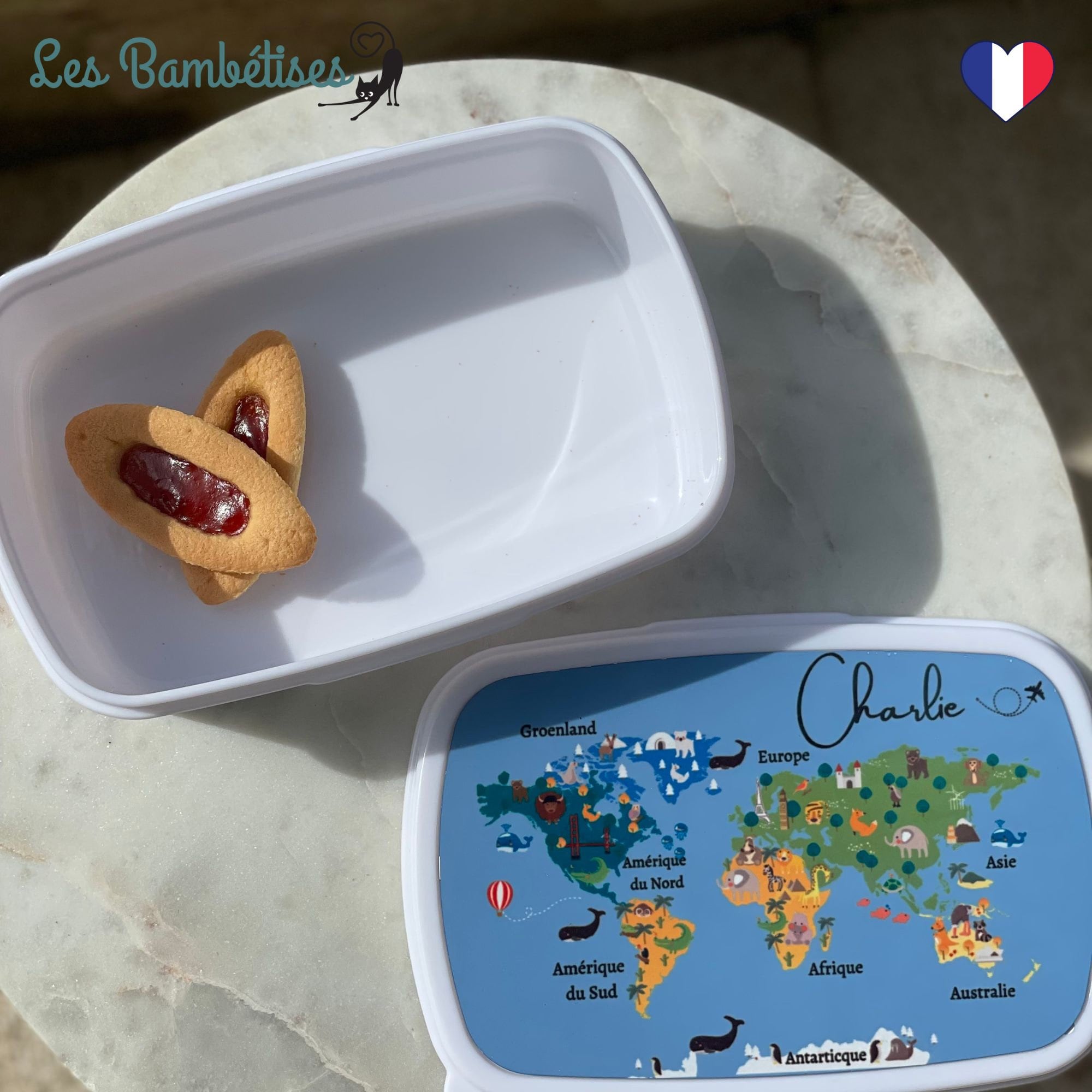 Customizable World Map Snack Box - Boys' Snack Box - Girls' Snack Box ...