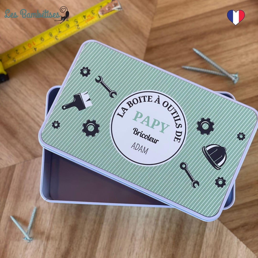 Personalized Metal Box for Handyman Grandpa - Christmas Grandpa Gift ...