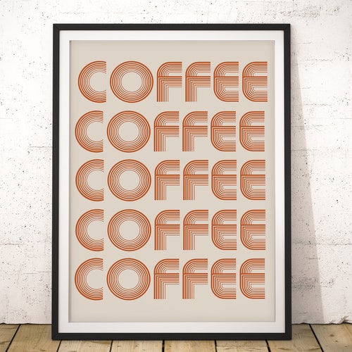 Coffee Print Coffee Poster Kitchen Art Kitchen Print Cafe | Etsy