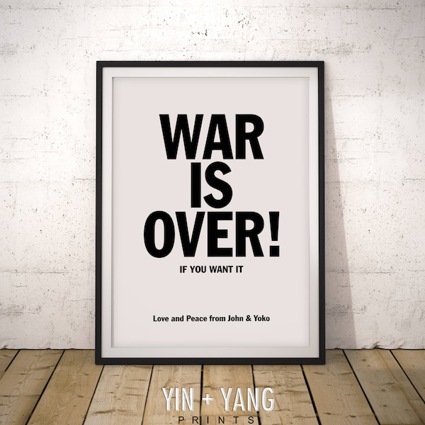 War is Over Poster - Etsy