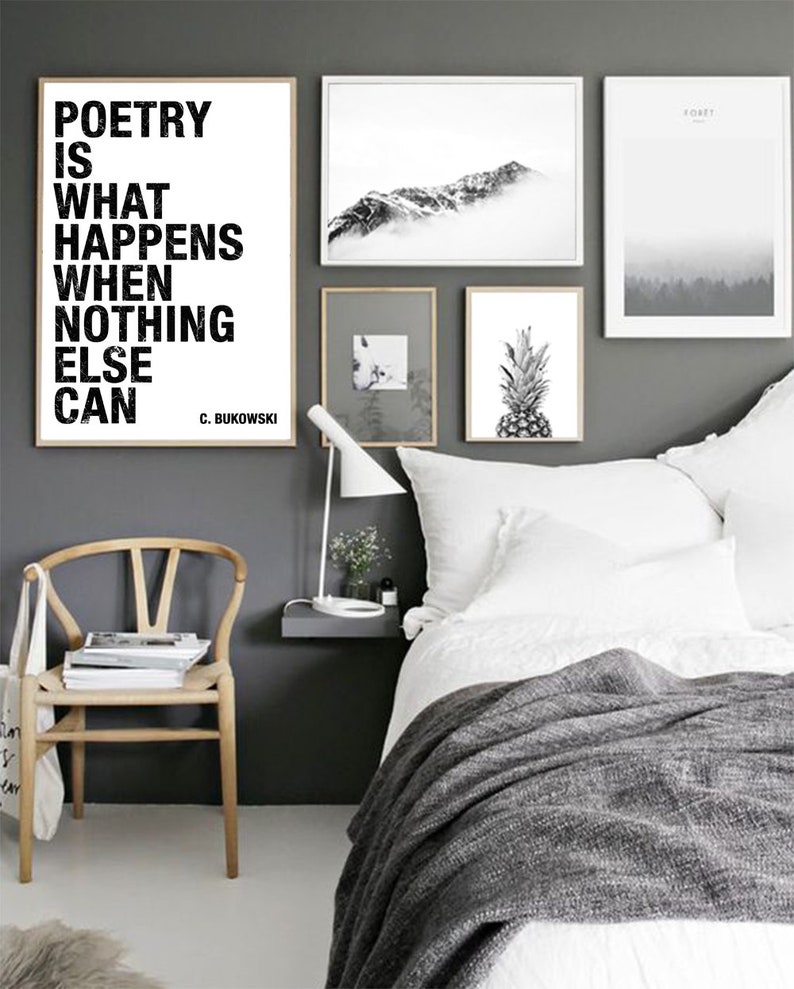 Charles Bukowski Quote Print Poetry Print Poetry Wall Art - Etsy