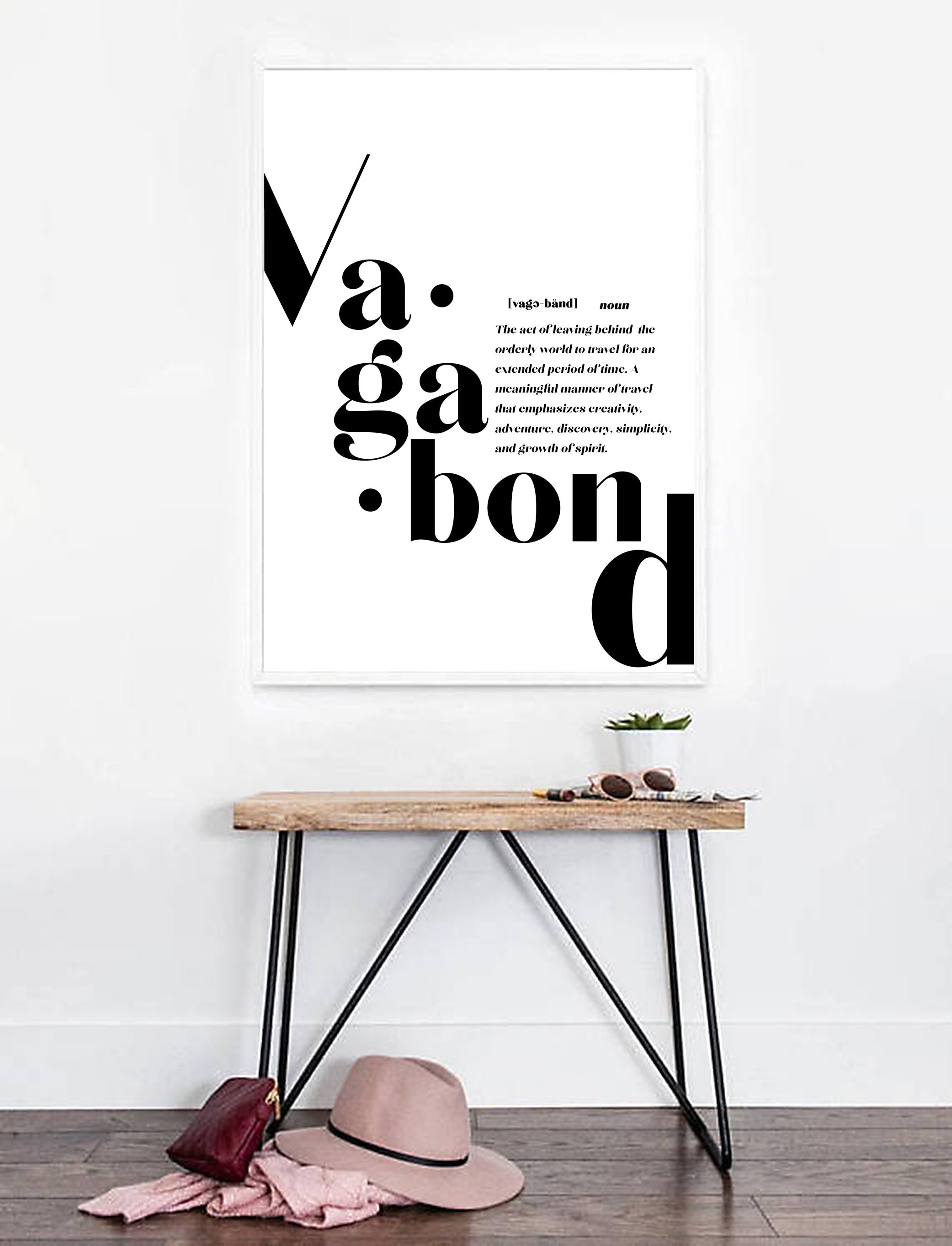 Vagabond Print Vagabond Definition Print Scandinavian Print | Etsy Canada