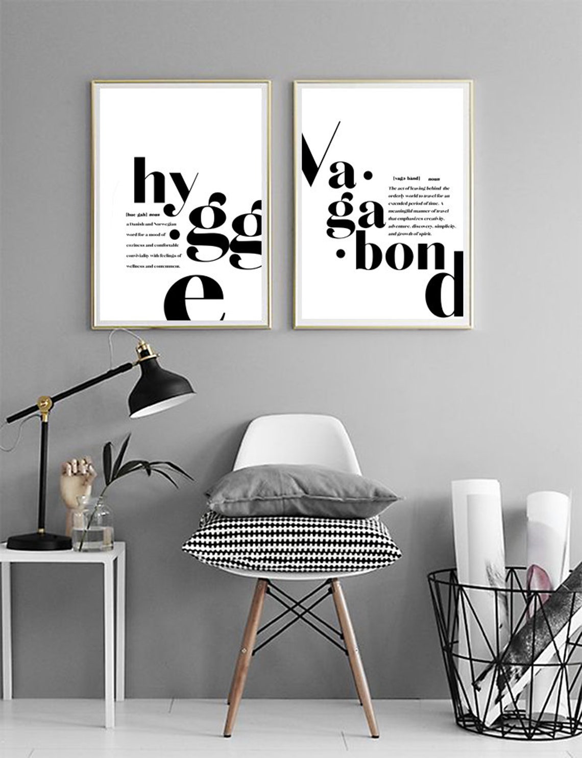 Vagabond Definition Print: Scandinavian Typography Poster (digital ...