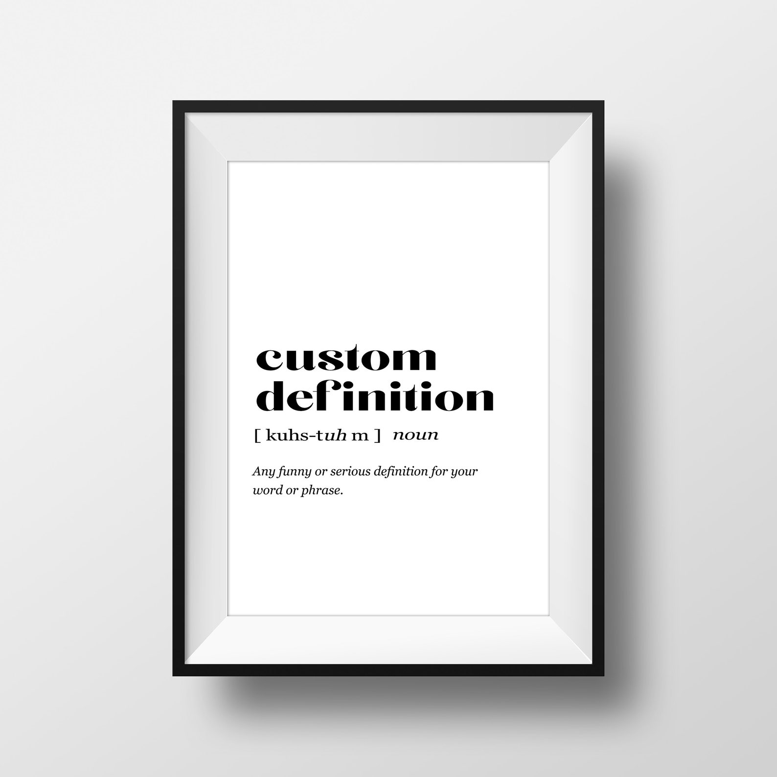 Custom Definition Print Personalized Printable Art Office - Etsy