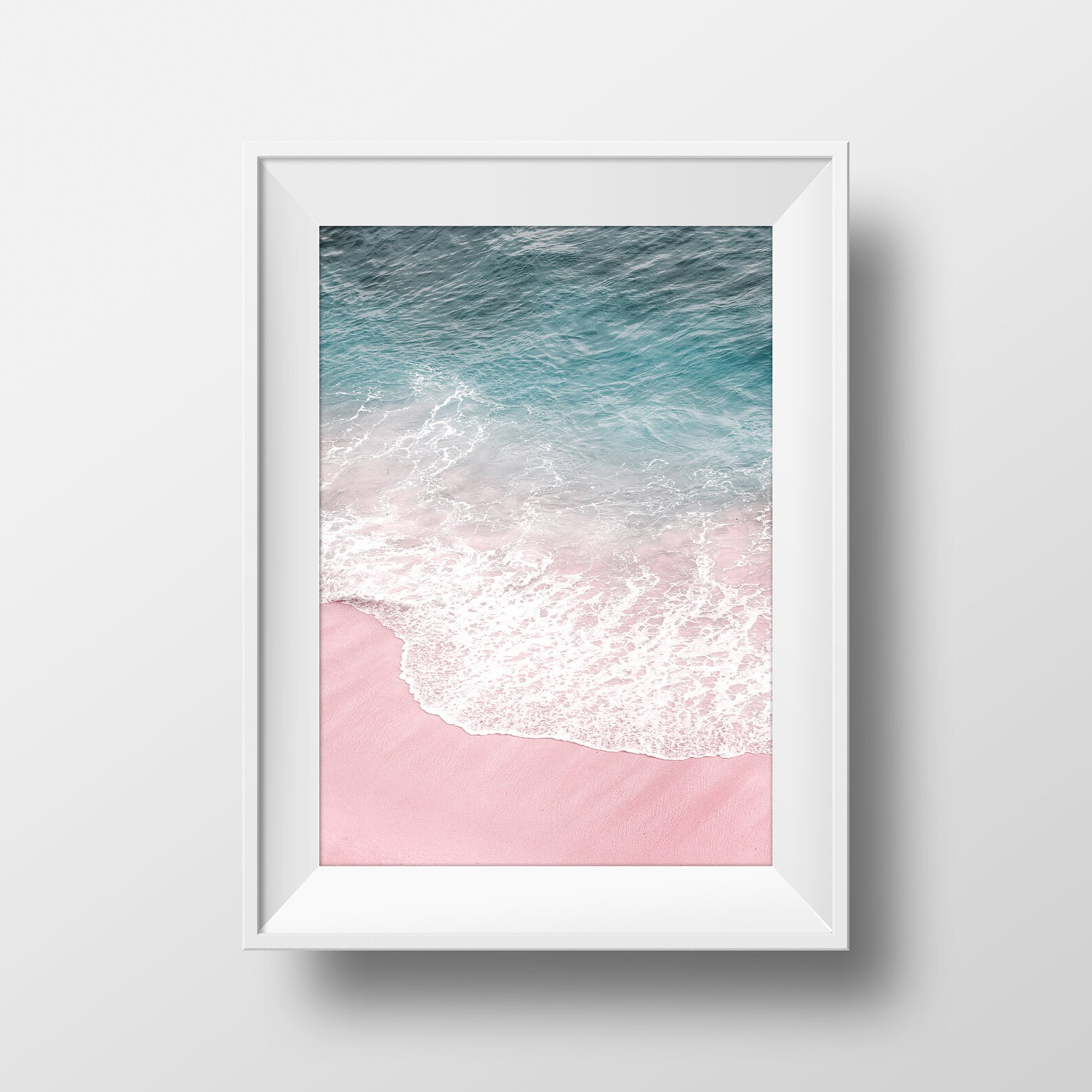 Beach Print Set of 3 Blush Pink Surf & Ocean Digital Download - Etsy