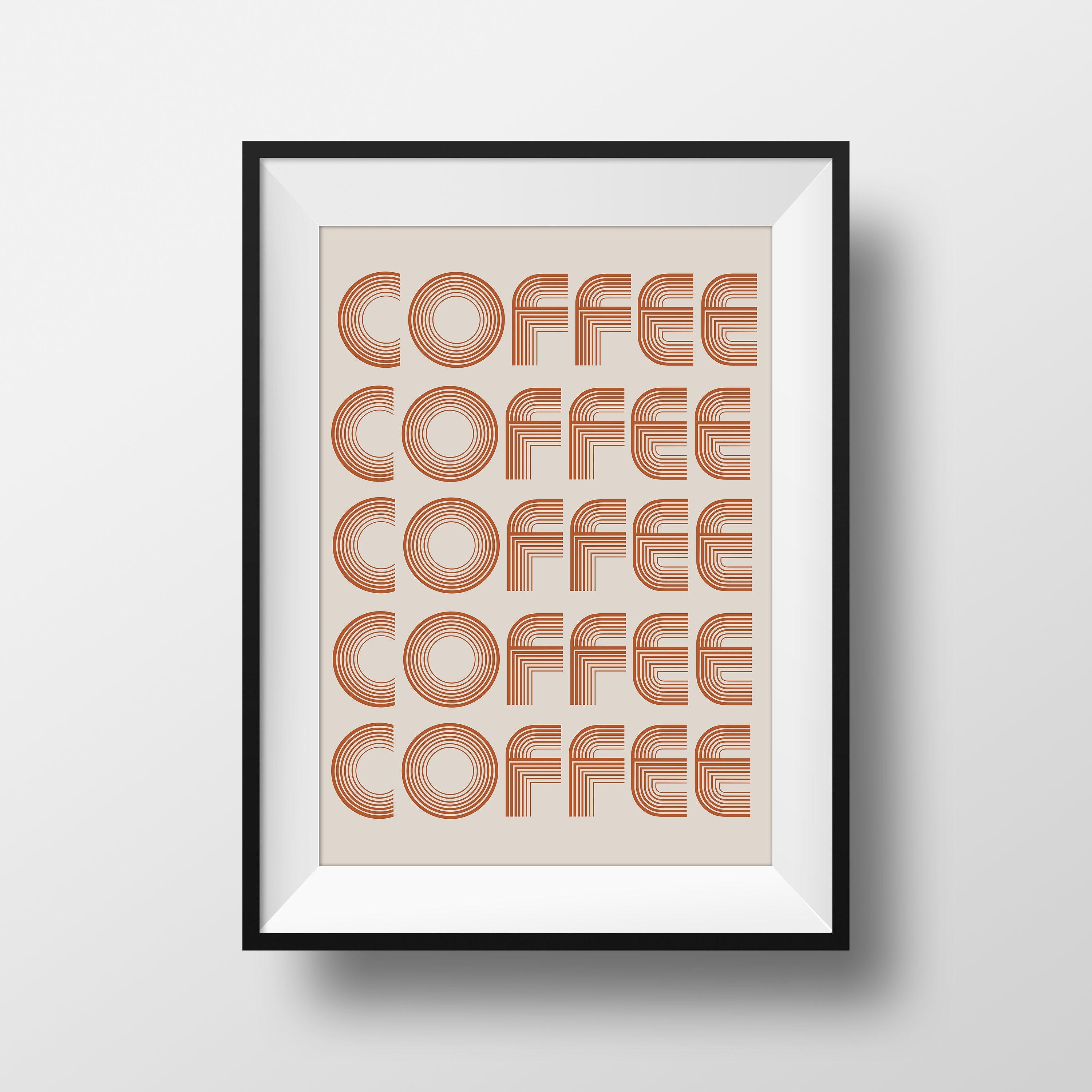 Coffee Print Coffee Poster Kitchen Art Kitchen Print Cafe | Etsy