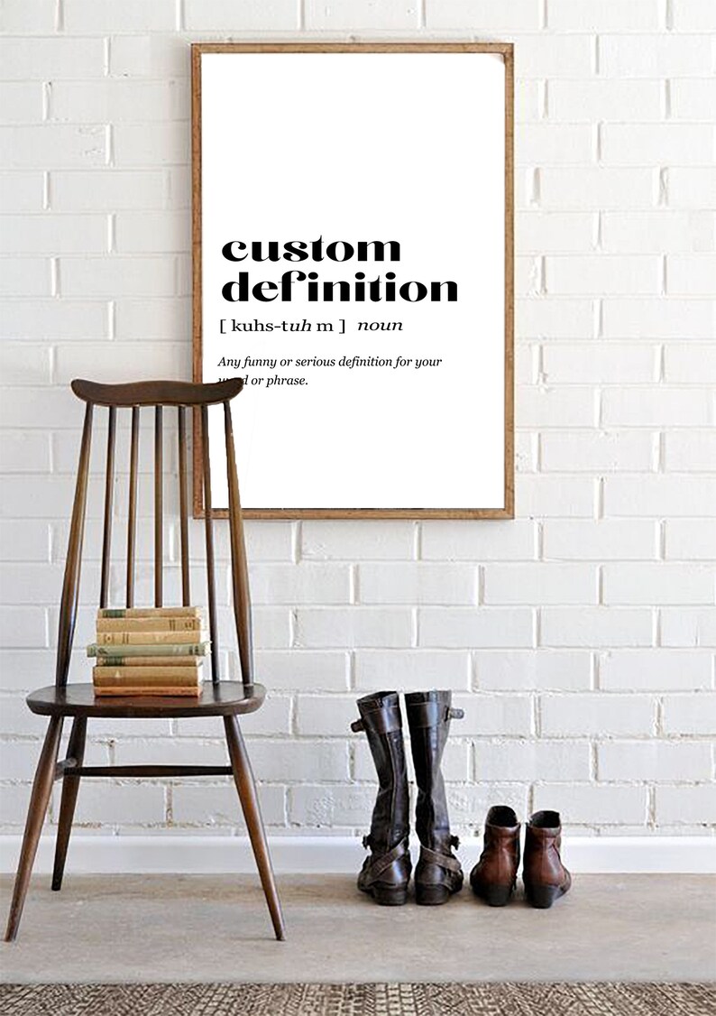 Custom Definition Print Personalized Printable Art Office - Etsy