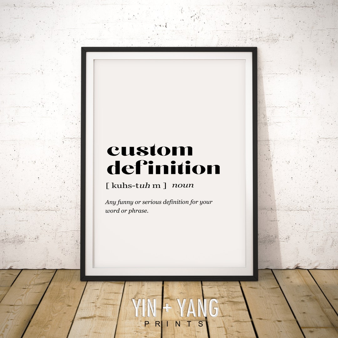 Custom Definition Print: Personalized Word Art (digital Download) - Etsy