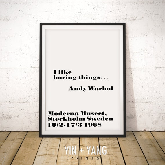 Andy Warhol Wall Art Andy Warhol Quote Print Andy Warhol | Etsy