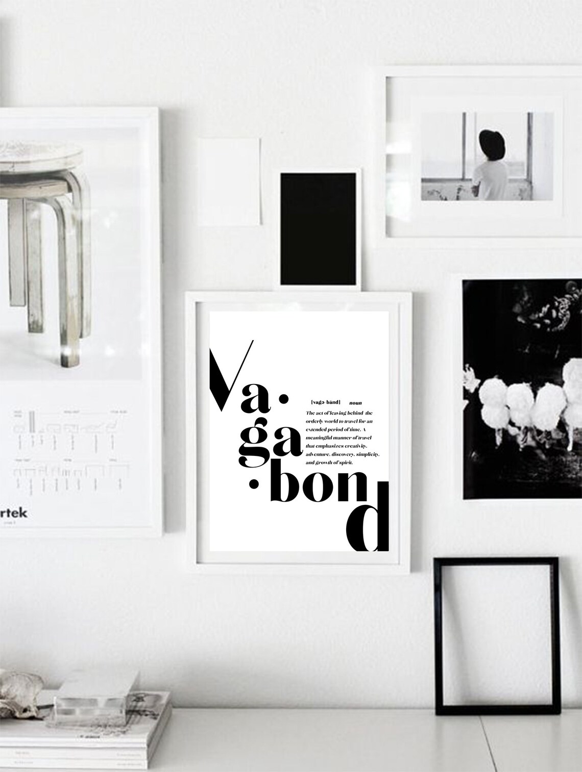 Vagabond Definition Print: Scandinavian Typography Poster (digital ...