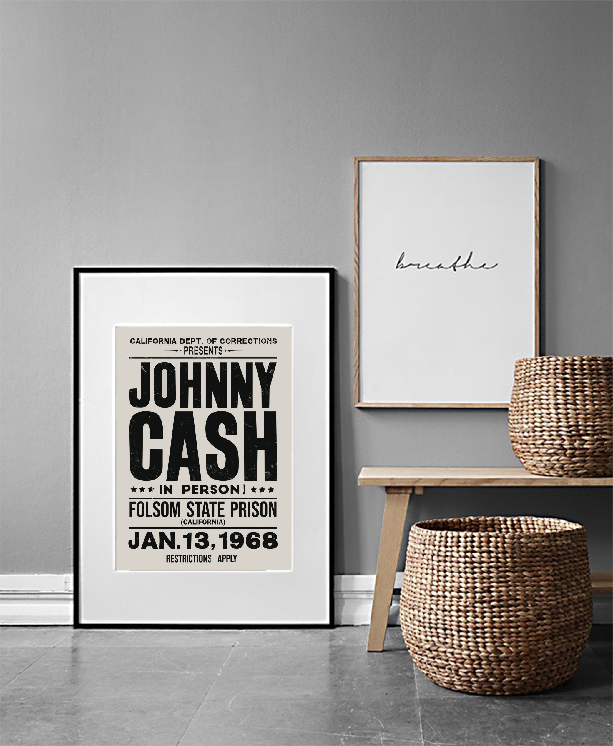 Johnny Cash Print Johnny Cash Concert Poster Johnny Cash - Etsy
