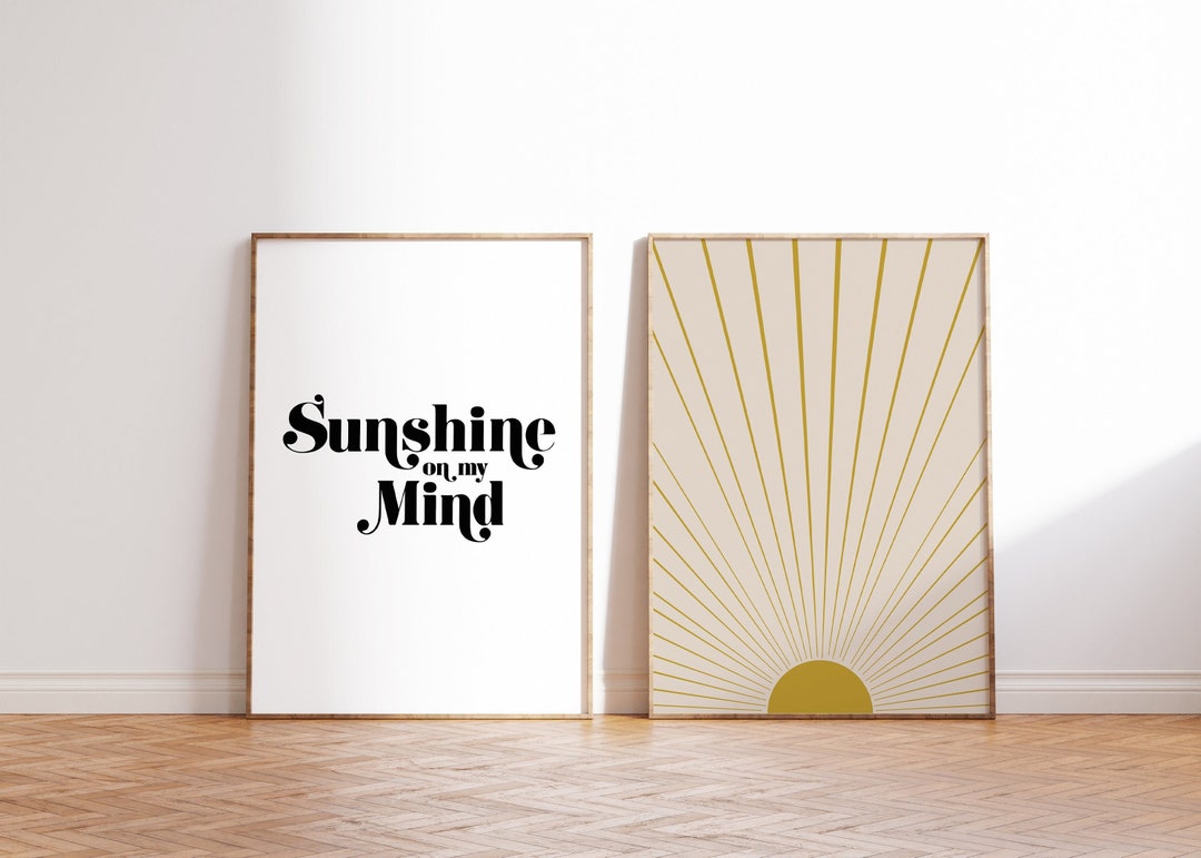 Sunshine Print Set, Sunshine on My Mind Print, Motivational Print Set ...