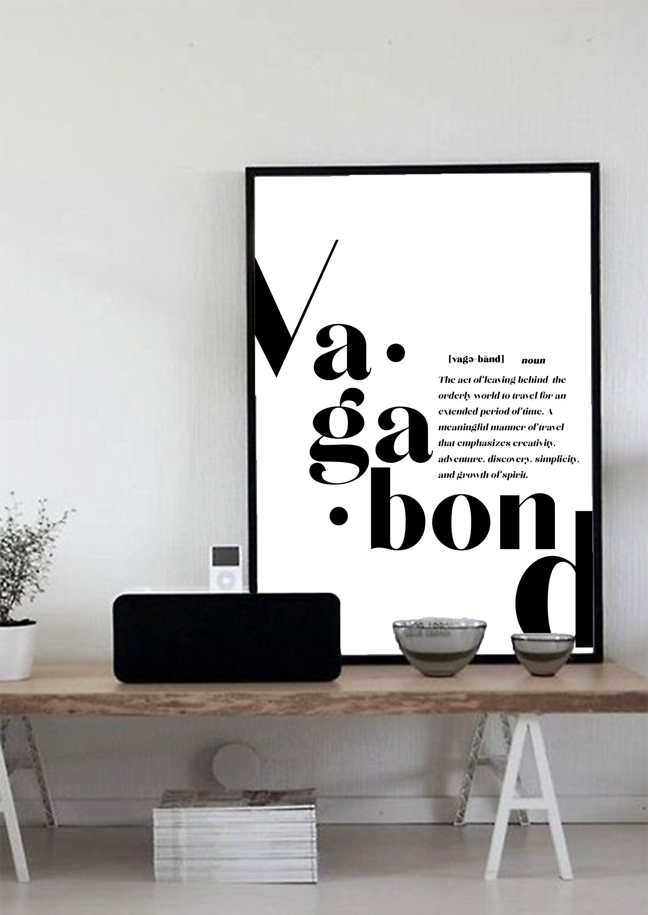 Vagabond Print Vagabond Definition Print Scandinavian Print - Etsy Canada