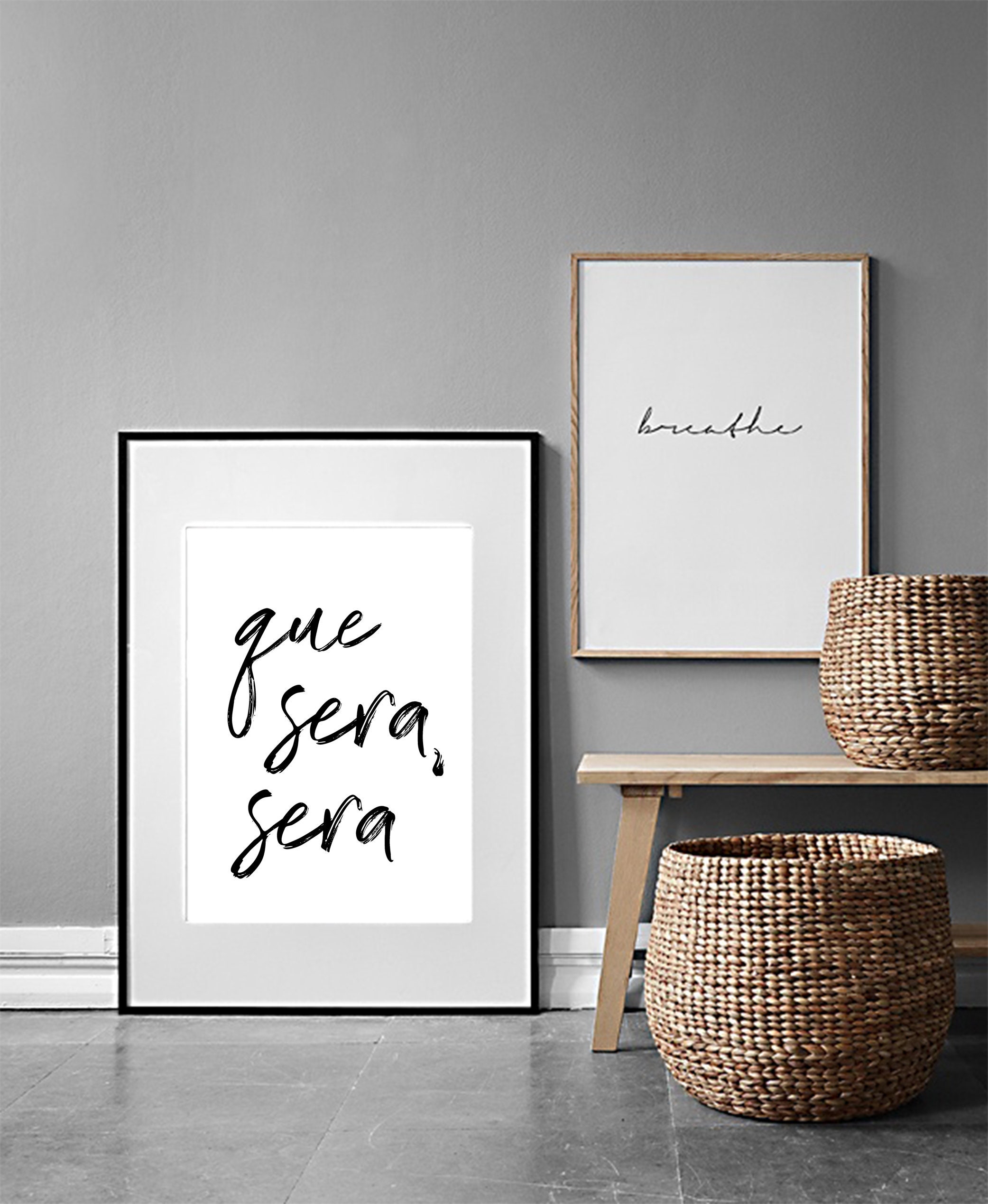 Que Sera Sera Print Typography Print Spanish Quote Print | Etsy
