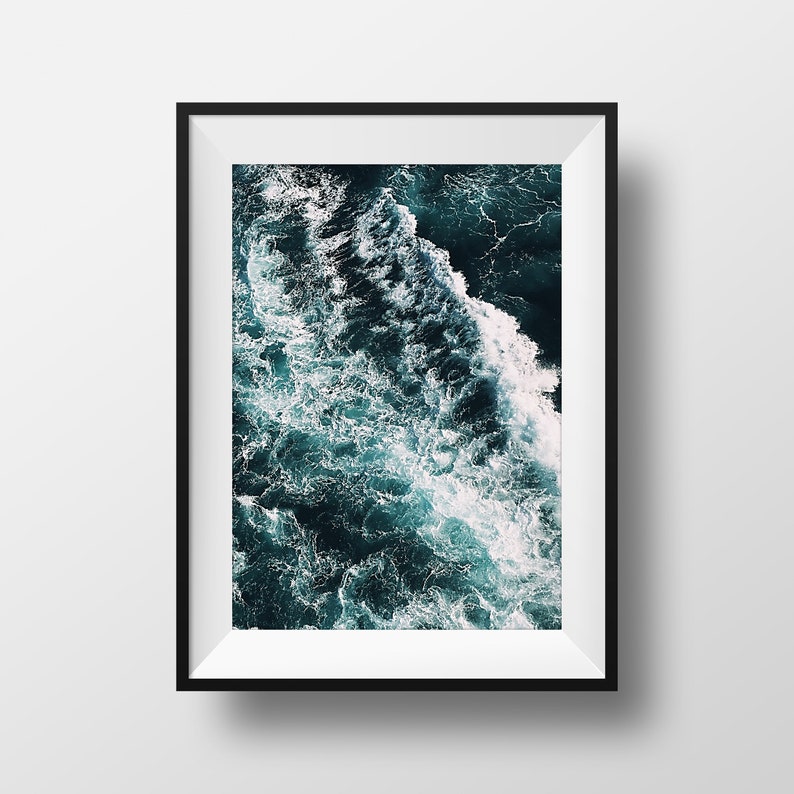 Ocean Print Wave Print Nature Print Sea Printable Art | Etsy