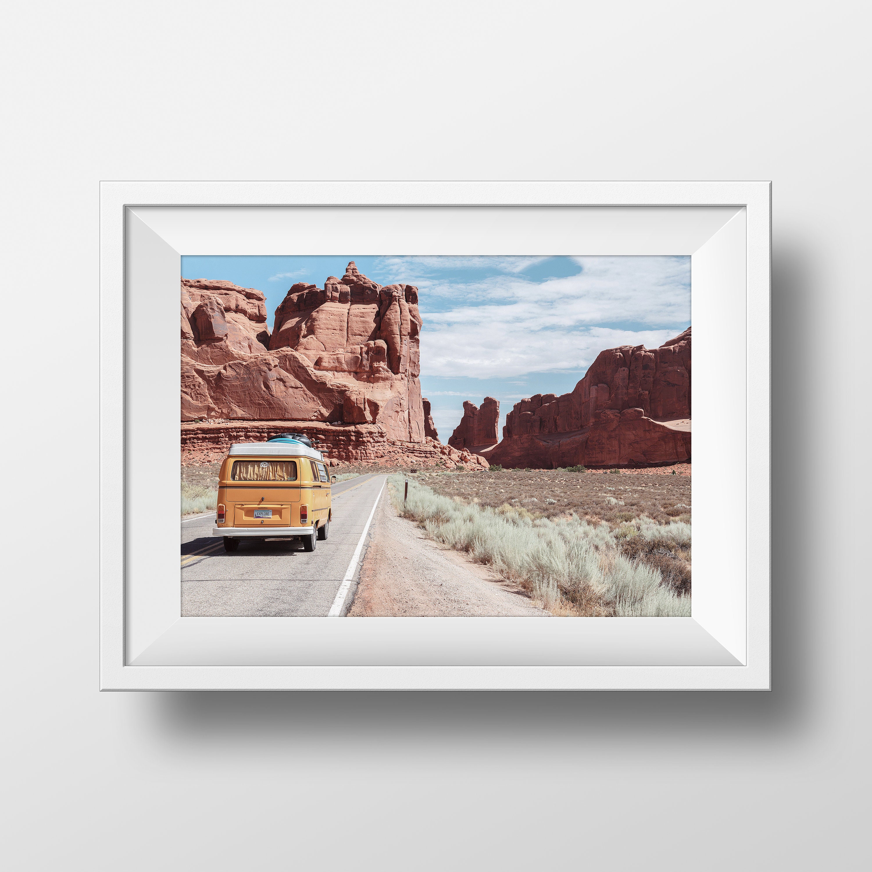 VW Van Print Camper Van Print Road Trip Print Desert | Etsy