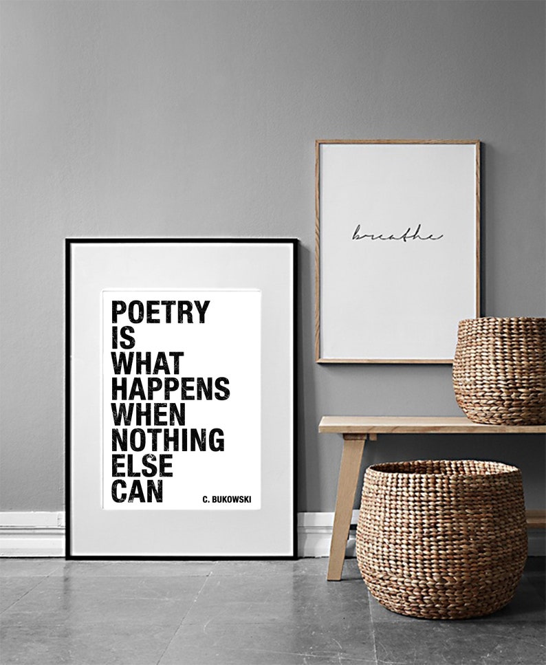 Charles Bukowski Quote Print Poetry Print Poetry Wall Art - Etsy