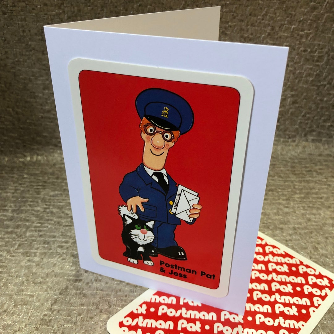 POSTMAN PAT Blank Greetings Card - Made With a Large Vintage Playing ...