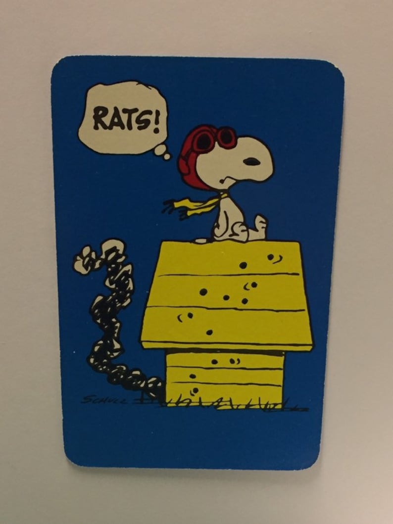 PEANUTS Snoopy Rats 1965 Vintage Playing Card Blank - Etsy