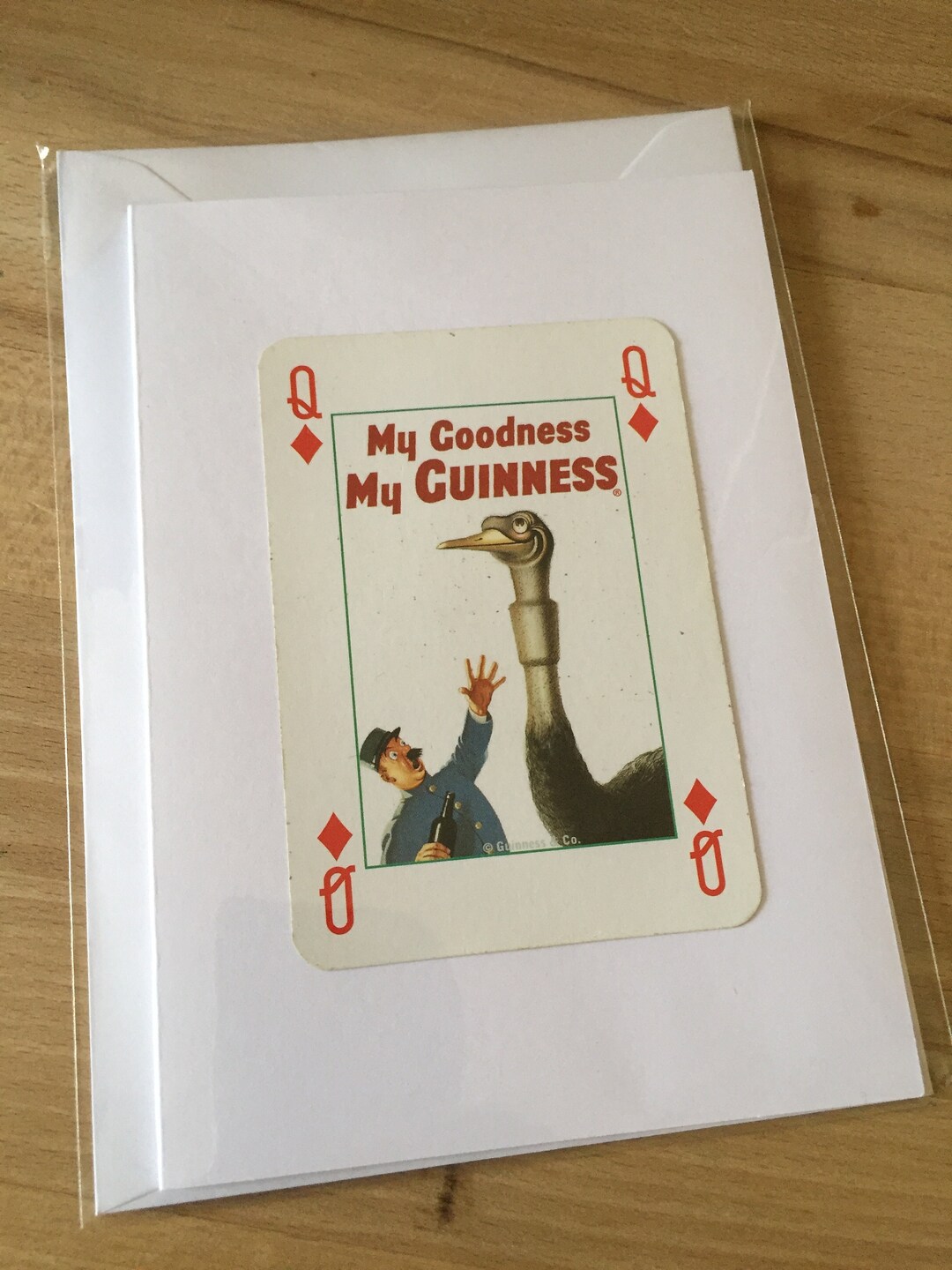 GUINNESS. Handmade Greetings Card. Vintage Playing Card. My Goodness My ...
