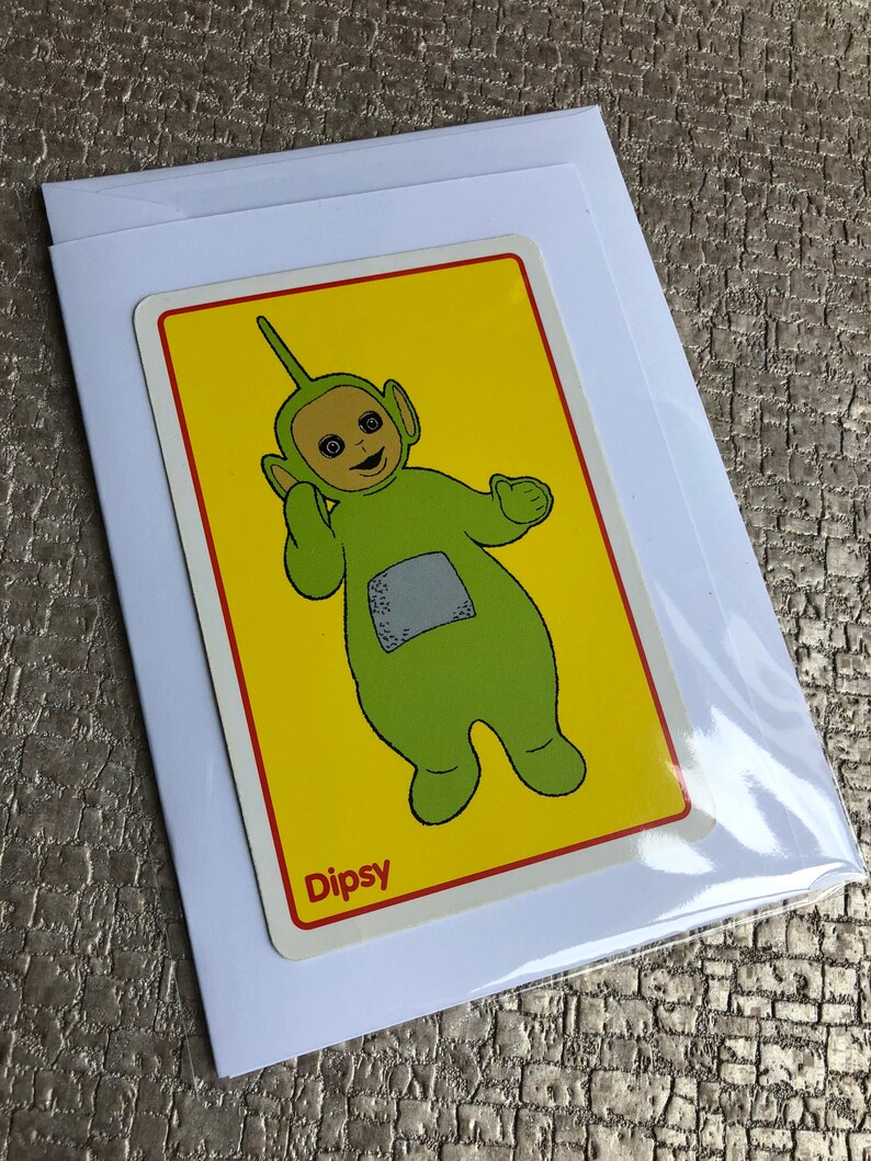 Teletubbies DIPSY Handmade Greetings Card. Vintage Playing | Etsy
