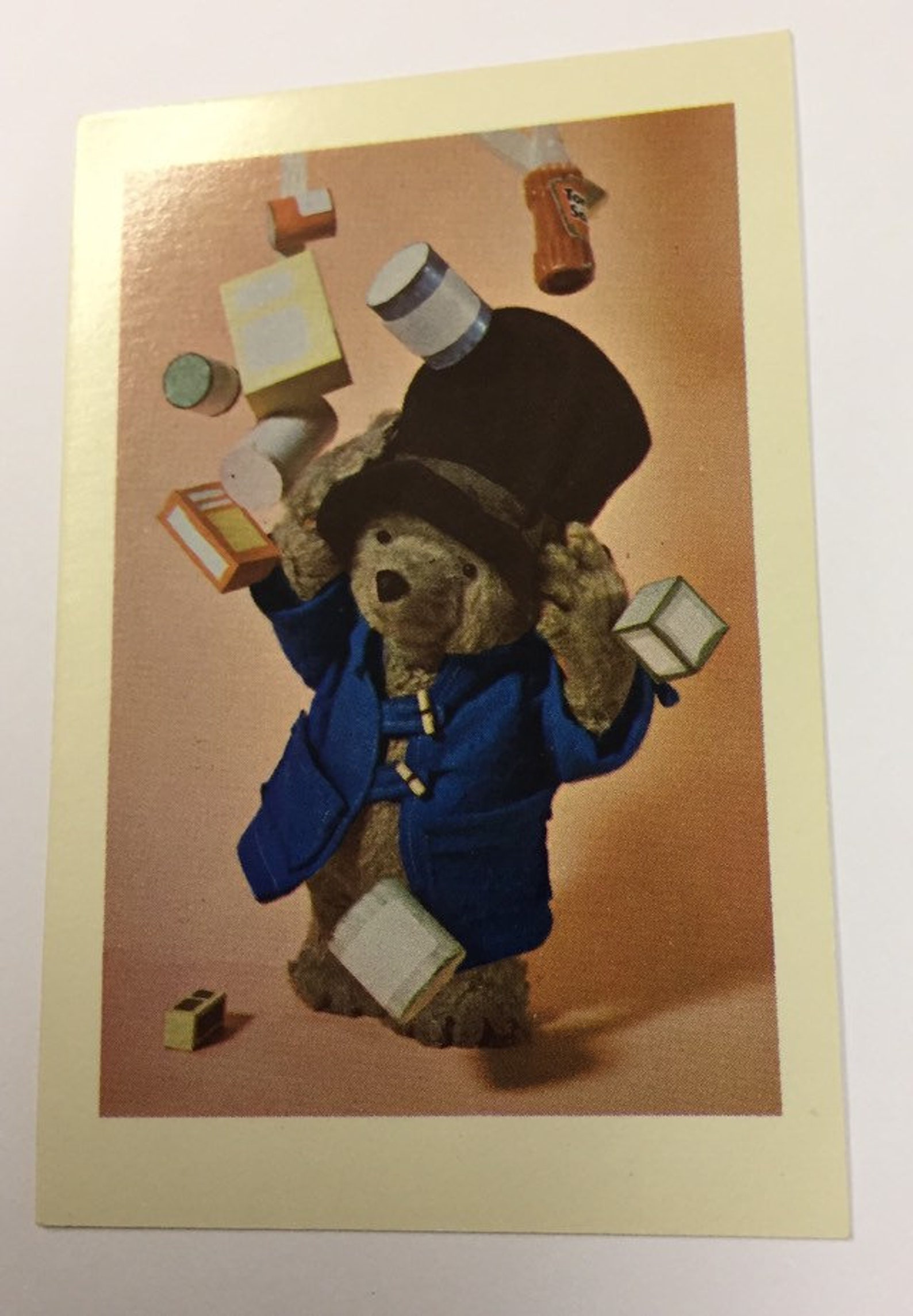 Handmade Vintage Playing Card Greetings Card. Paddington Bear With ...