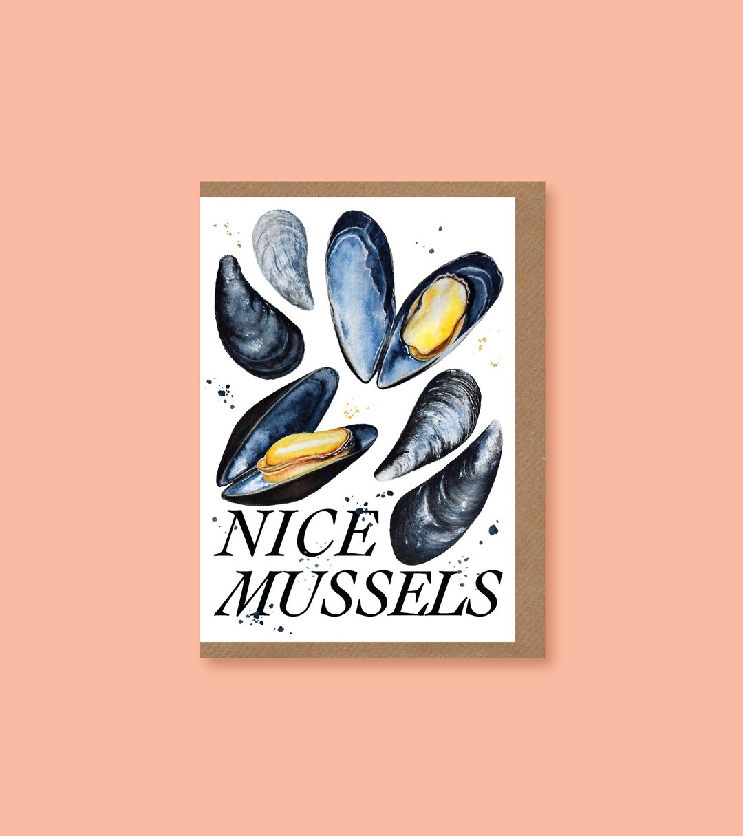 Nice Mussels Card Pun Cards Flirty Cards Love Cards Mussel Shells ...