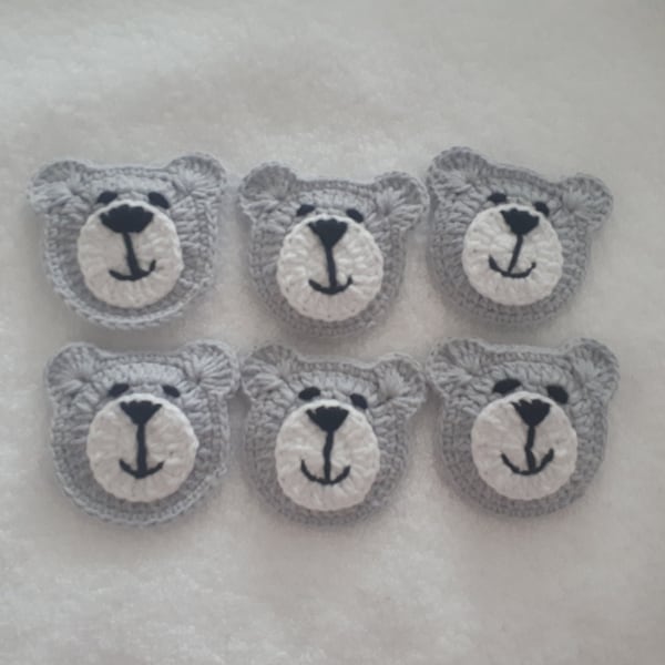 Crochet Bear Motif - Etsy UK