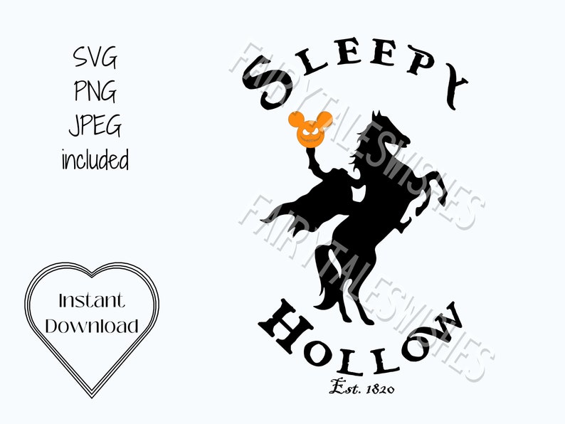 Mickey Headless Horseman Sleepy Hollow Instant Download SVG - Etsy