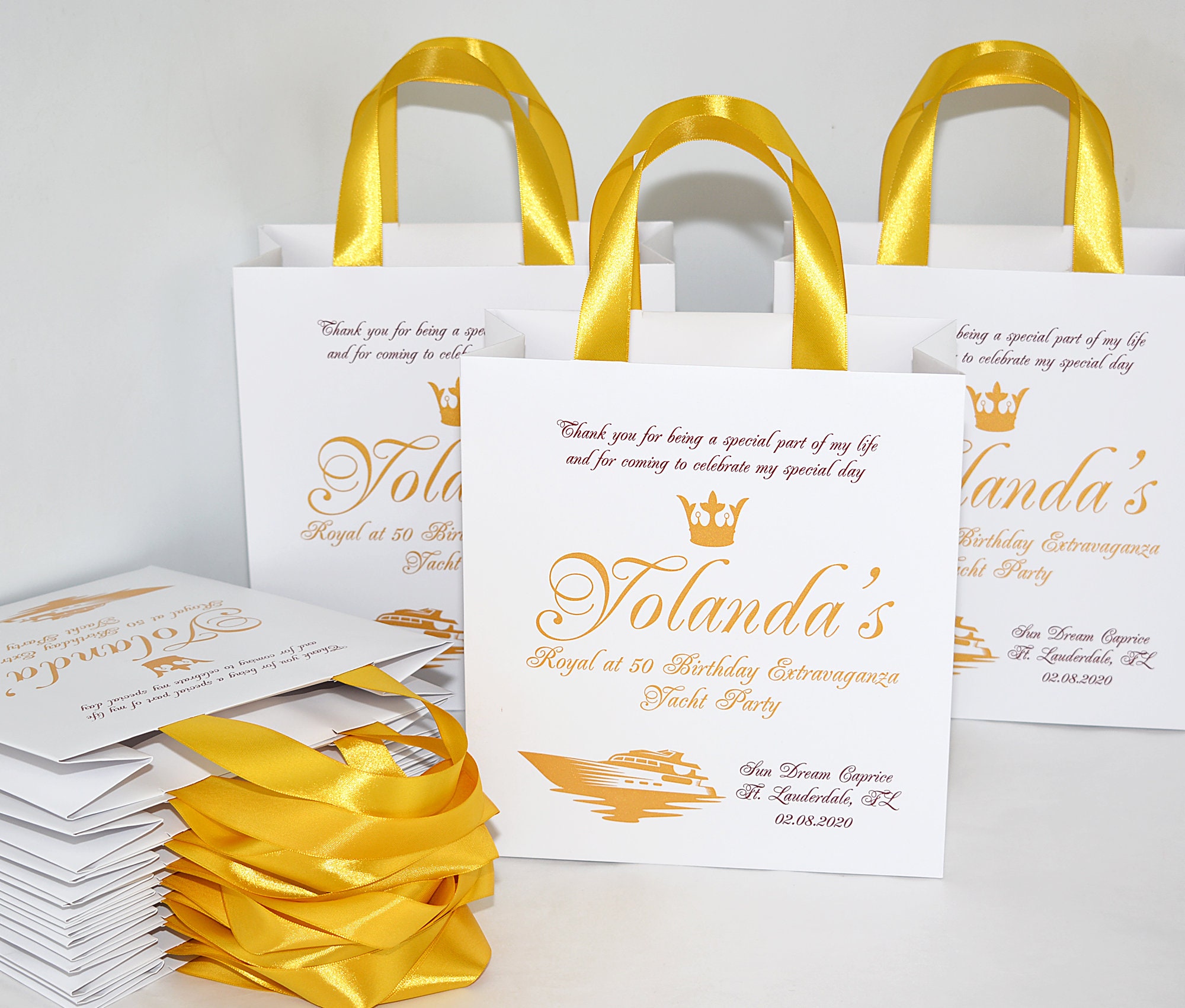 25 Elegant Yacht Birthday Party Bags for Your Guests With - Etsy