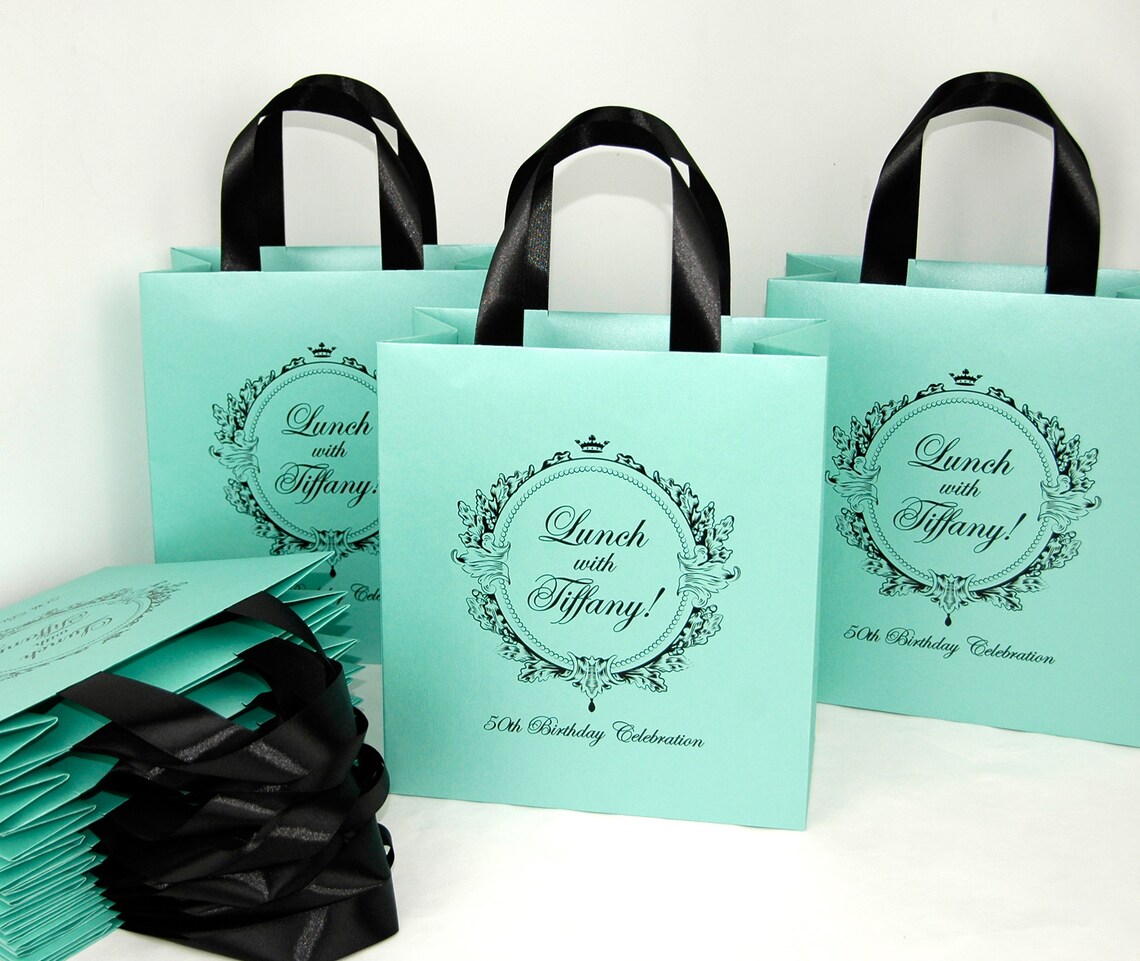 30 Breakfast at Tiffany Favor Bags. Elegant 50th Birthday Bags | Etsy