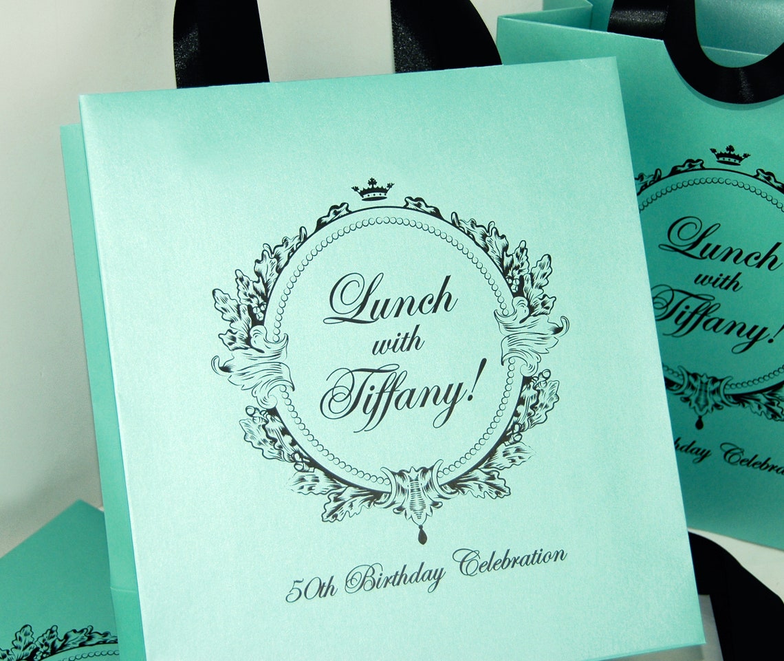 30 Breakfast at Tiffany Favor Bags. Elegant 50th Birthday Bags | Etsy