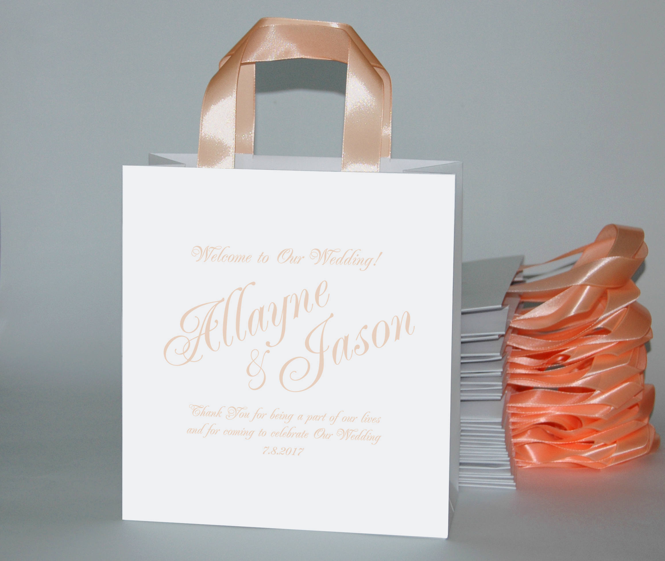 Peach Paper Bag